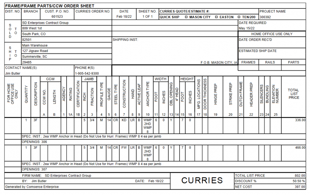 » Curries Company 14-13 USA